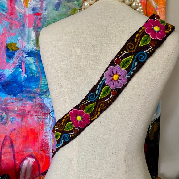 Sundance | Accessories | Sundance Wool Floral Colorful Embroidered Belt ...